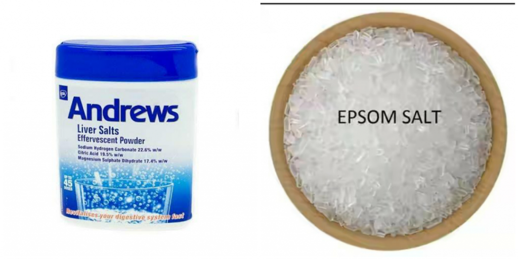 Difference between Epsom salts and Andrews Liver salts - Nigerian ...